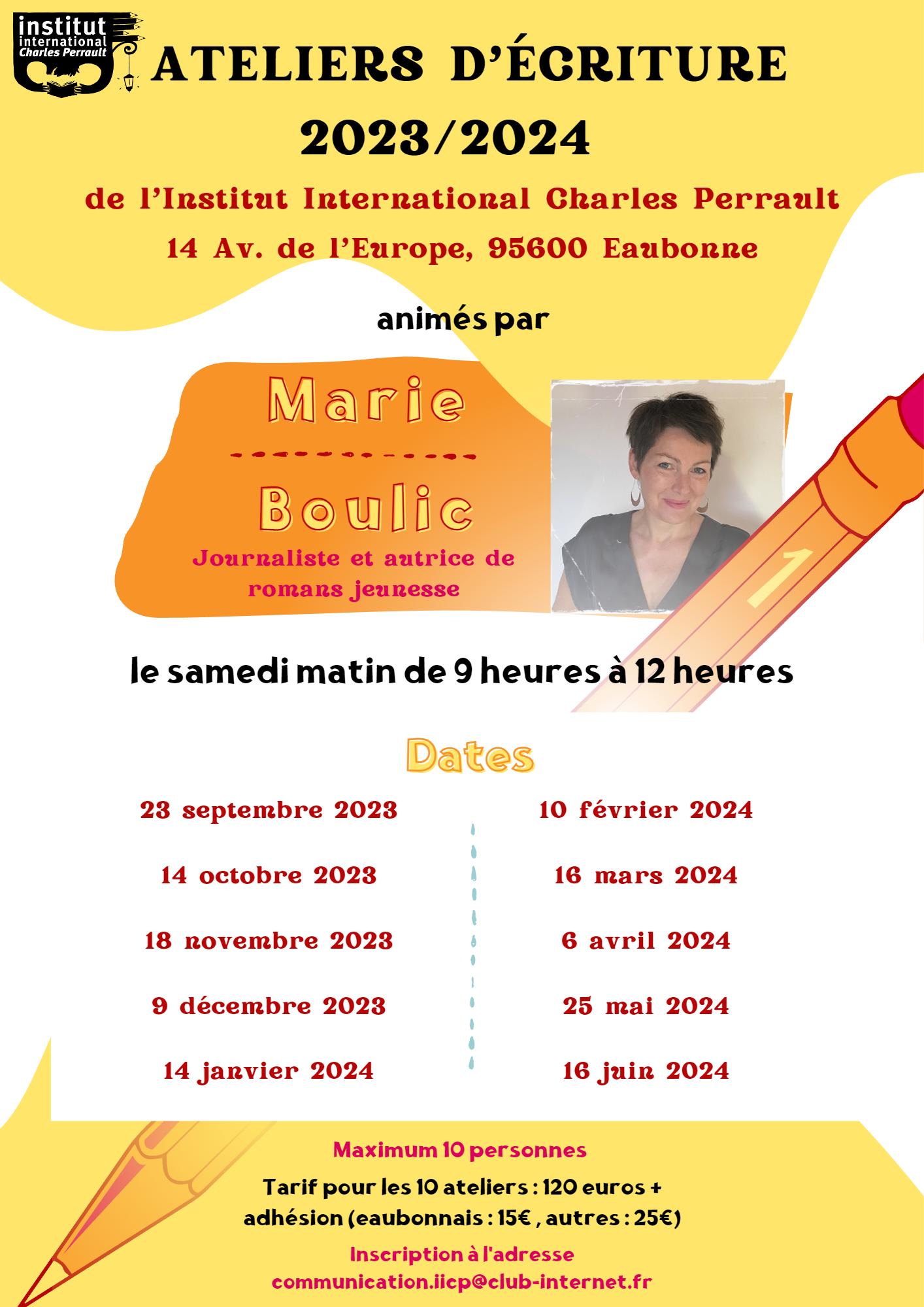 Ateliers d’écriture 2023-2024 de l’Institut international Charles ...